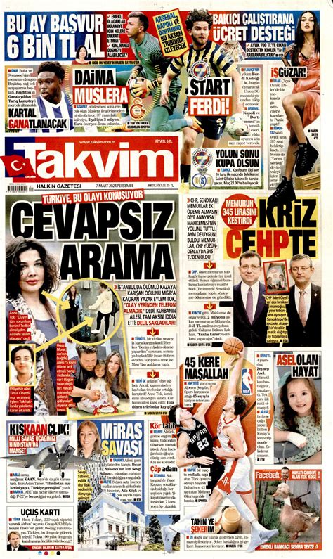 Takvim Gazetesi Takvim Manşet Oku Haberler 07 Mart 2024