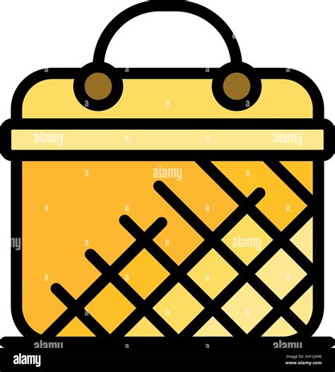 Icono De Cesta Tradicional Contorno Tradicional Cesta Vector Icono