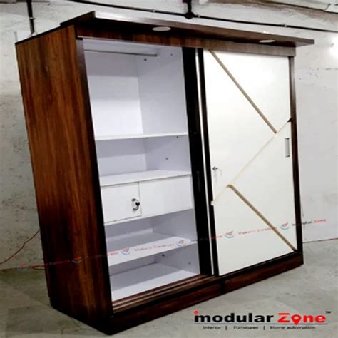 2 Door Sliding Wooden Wardrobe With Mirror At Best Price In Mumbai