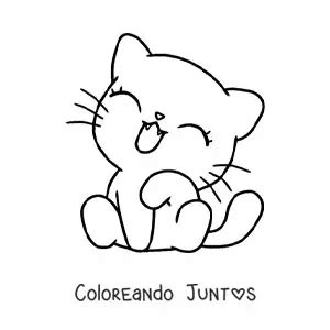 40 Dibujos Kawaii De Gatos Para Colorear Gratis Coloreando Juntos