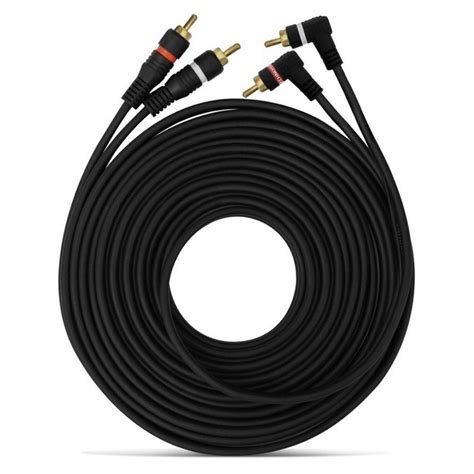 Cabo Rca 5 Metros Emborrachado Preto Kx3 90 Conector Banhado Shopee