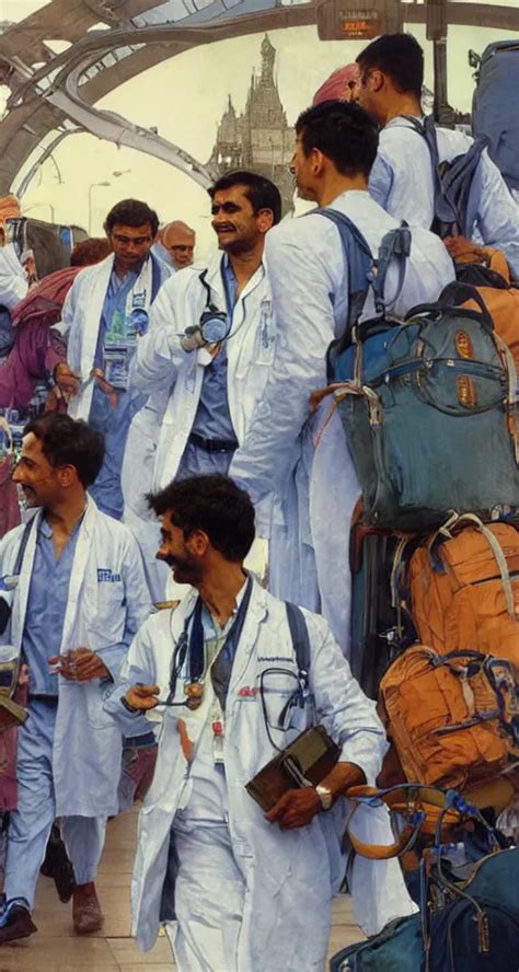 Close Up Of Three Indian Doctors In Scrubs Stable Diffusion OpenArt