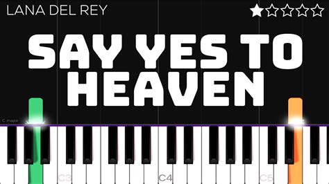 Lana Del Rey Say Yes To Heaven Easy Piano Tutorial Youtube