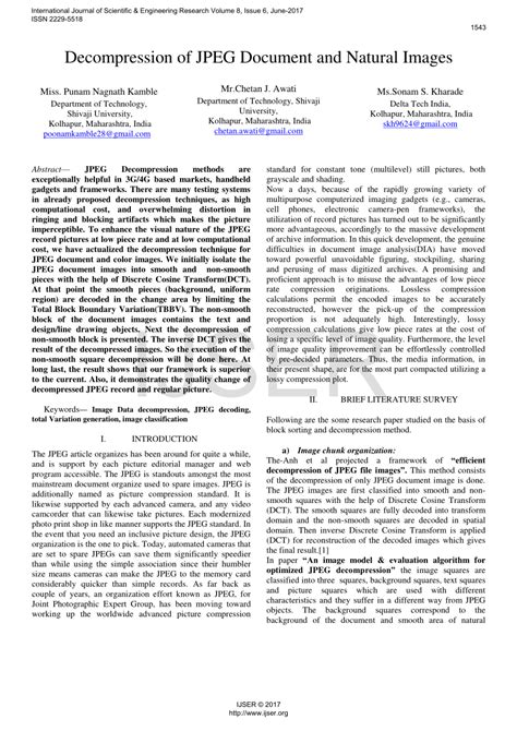 pdf decompression of jpeg document and natural images