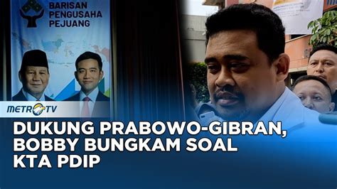 Ditanya Soal Kta Pdip Begini Jawaban Bobby Usai Deklarasi Dukung