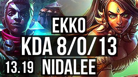 EKKO Vs NIDA JNG 8 0 13 1 2M Mastery Legendary 300 Games JP
