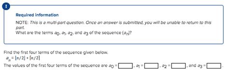 solved what are the terms a0 a1 a2 and a3 of the