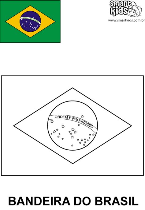 Bandeira do Brasil para Colorir e Imprimir Muito Fácil Colorir e Pintar