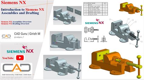Introduction To Siemens Nx Assembly And Drafting Siemens Nx Tutorials