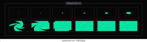 Animation Transitions Effect Sprite Sheet Transitions Stock Vector