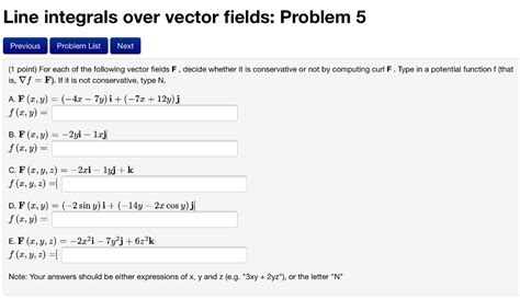 solved for each of the following vector fields f decide