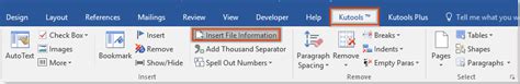 How To Insert File Path And Name Into Documents Footer Or Header In Word