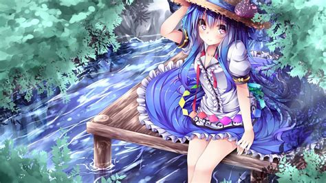 Online Crop Female Anime Character Illustration Anime Dress Purple