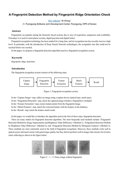 a fingerprint detection method by fingerprint ridge orientation check deepai