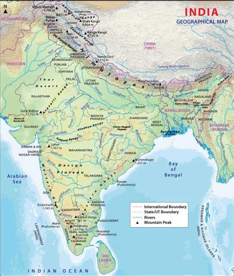 Mountains In India Ranges Peaks Names And Map