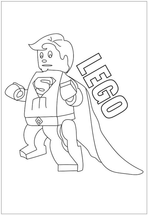 Dibujos De Superman Lego Sencillo Para Colorear Para Colorear Pintar E