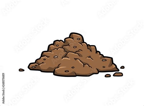 Soil Cartoon Vector And Illustration Hand Drawn Style Isolated On