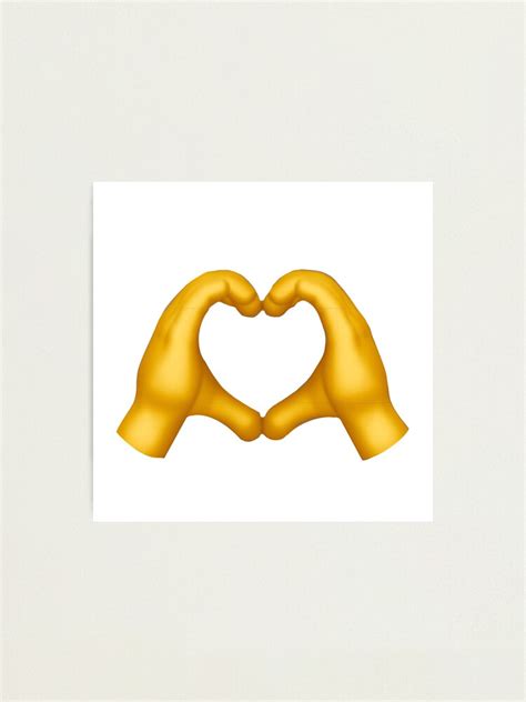 Heart Hands Emoji Photographic Print For Sale By Designsbyzw Redbubble