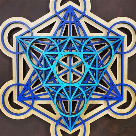 Sacred Geometry Laser Cut Stencil Wall Art Crystal Grid Etsy