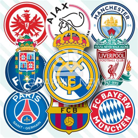 SOCCER UEFA Champions League 2022 23 Crests Infographic