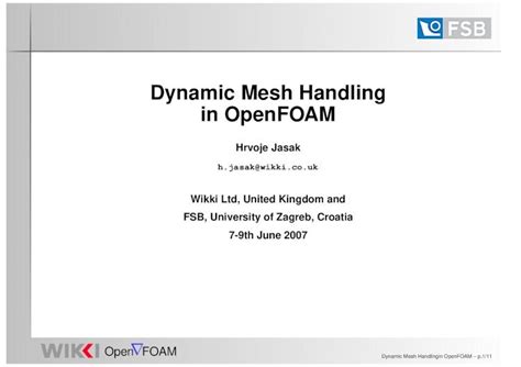 pdf dynamic mesh handling in openfoam onlinepowerlab fsb hr capabilitytalks