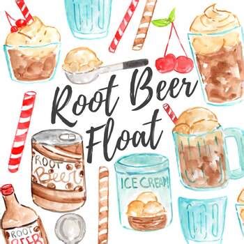 Watercolor Root Beer Float Clip Art By Writelovely Tpt