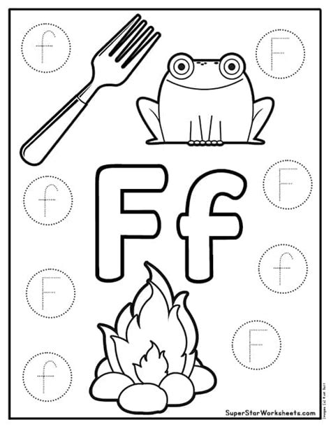 Letter F Worksheets Superstar Worksheets