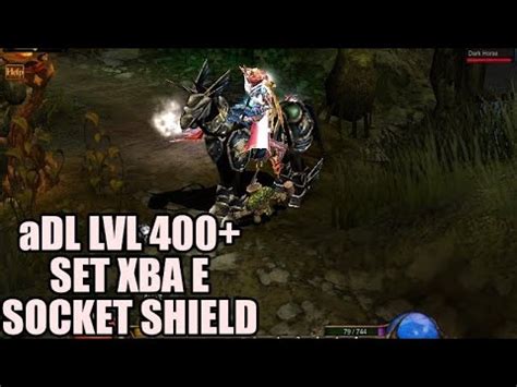 Mu Online Dark Lord De Agilidade Set XBA E Shield Socket YouTube