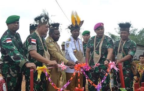 Prakarsa Satgas Pamtas RI PNG Yonif 725 Wrg Danrem 174 ATW Resmikan