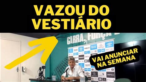 VAZOU CONVERSA RENATO E GUERRA NOVO REFORÇO NO GRÊMIO REUNIÃO BRUM