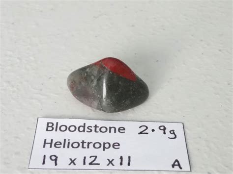 2 9g NATURAL Bloodstone Jasper HELIOTROPE Rock TUMBLED Etsy