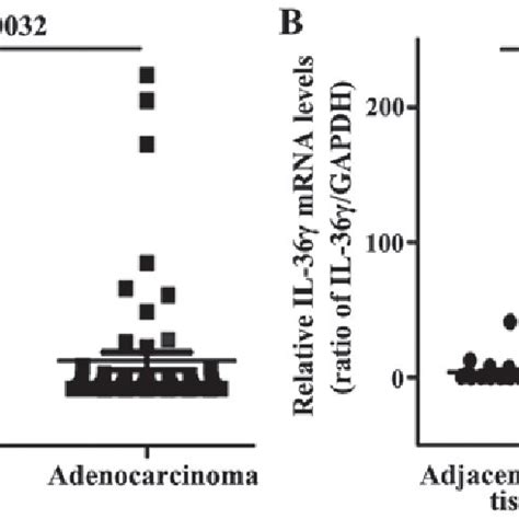 IL 36γ protein expression levels are upregulated in non small cell lung