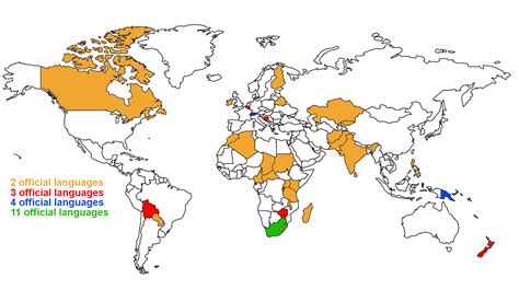 Map Of Countries With More Than One Official Languages R Maps