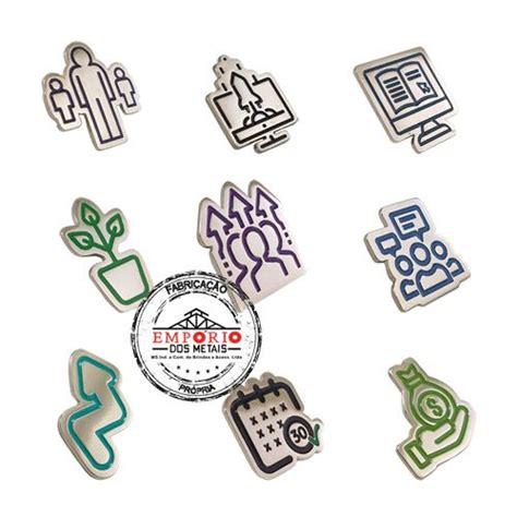 Coleção de Pins em Relevo Enamel pins Accessories Enamel