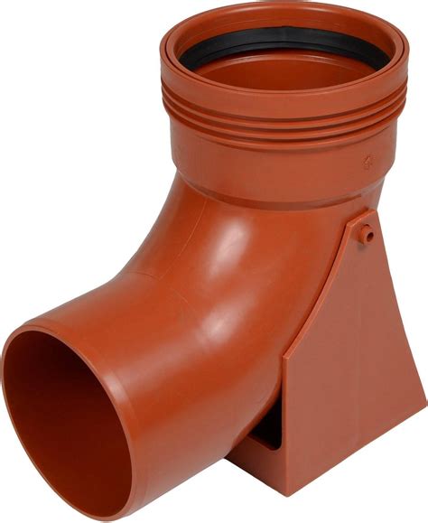 Wavin 110 mm PP markavloppsböj 88 5 med fotstöd Pris