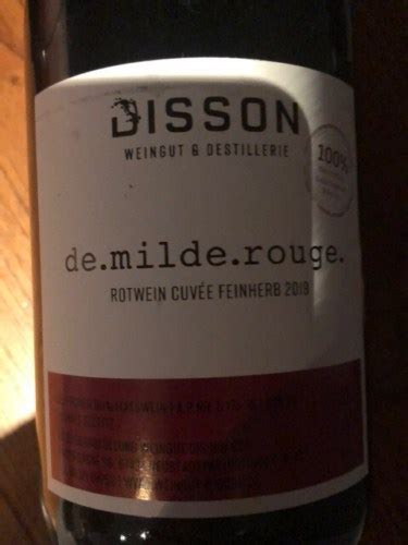 Disson De Milde Rouge Cuvée Feinherb Vivino US