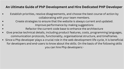 Ppt An Ultimate Guide Of Php Development And Hire Dedicated Php