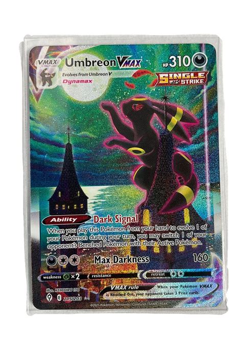 Pokemon TCG Umbreon Vmax Alt Art Secret Rare 215 203 Evolving Skies NM