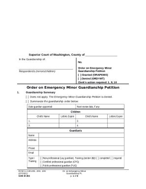 Court S Request A Minor Guardianship Doc Template Pdffiller