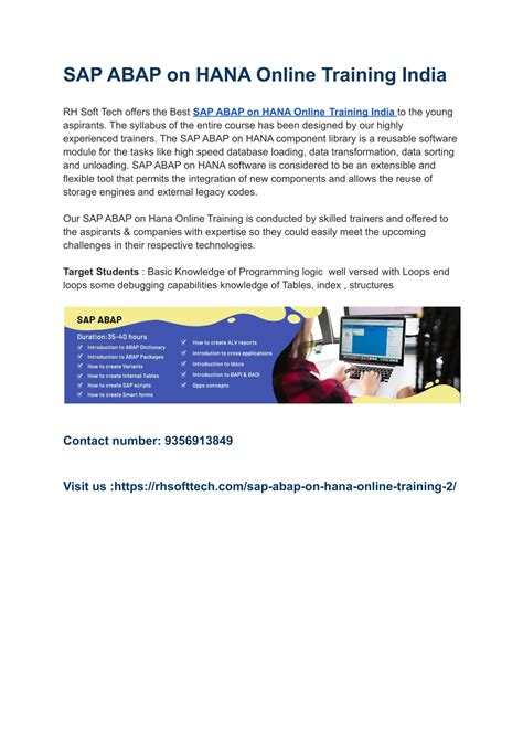 PPT SAP ABAP On HANA Online Training India 1 PowerPoint