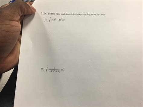 solved find each indefinite integral using substitution