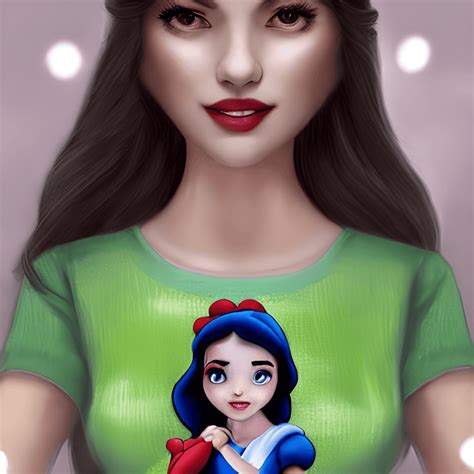 Snow White In Football Tshirt Disney Girl 3d · Creative Fabrica