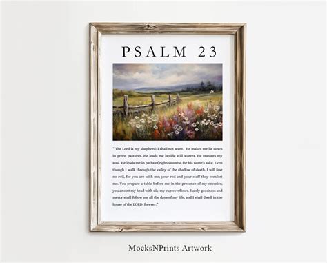 Psalm 23 Wall Art The Lord Is My Shepherd Christian Wall Art Etsy UK