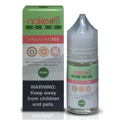Hawaiian Pog 30ml CBD E Liquid By Naked 100 CBD 600mg CBD Oil UK