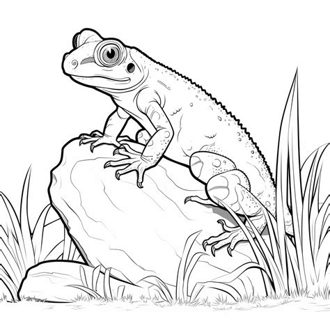 Gecko Mit Einem K Fer Happycoloring Net