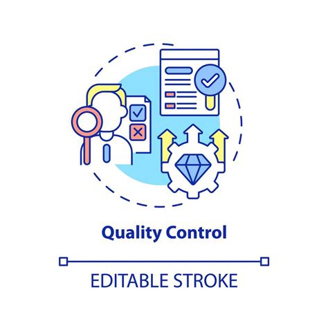 icono del concepto de control de calidad seguimiento de la producción