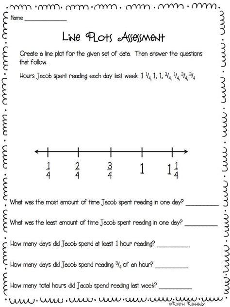 Second Grade Line Plot Worksheets