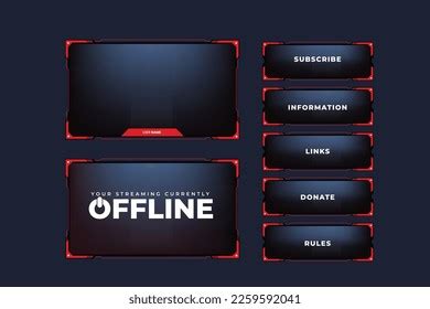 Simple Streaming Overlay And Screen Interface Decoration With Blue