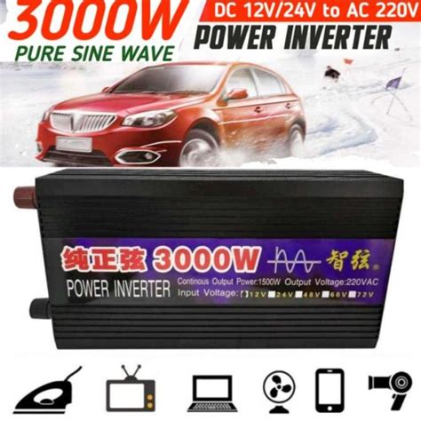 Jual Sunyima Pure Sine Wave Car Power Inverter Dc 12V To Ac 220V 3000W