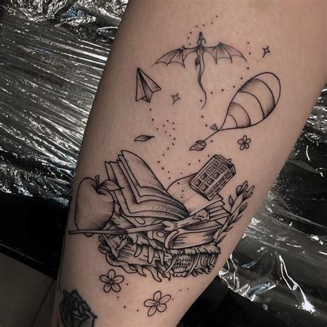 Small Book Tattoo Open Book Tattoo Book Lover Tattoo Reader Tattoo